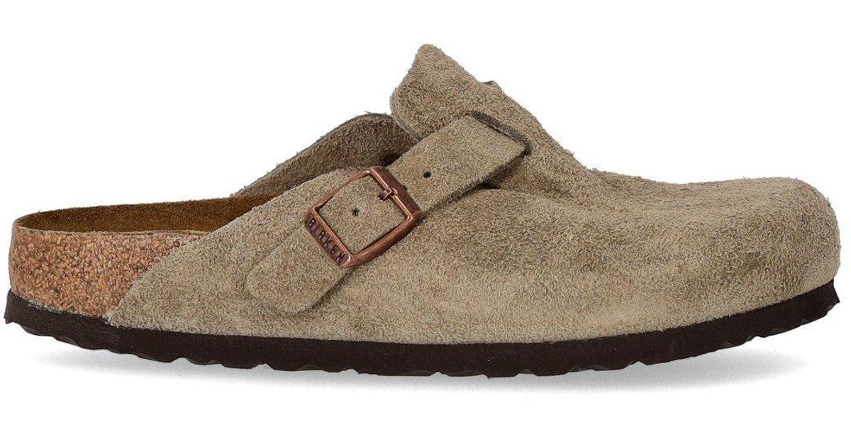 Birkenstock Boston Soft Footbed Taupe Clog in Brown | Lyst