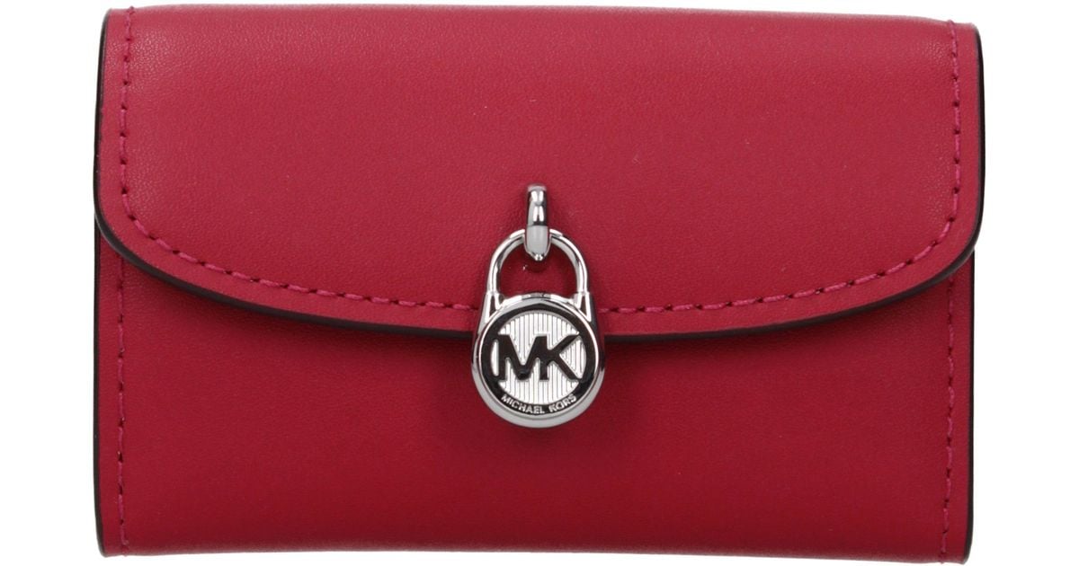 Michael Kors Lyra Wallet/Dark Raspberry Leather in Red | Lyst UK