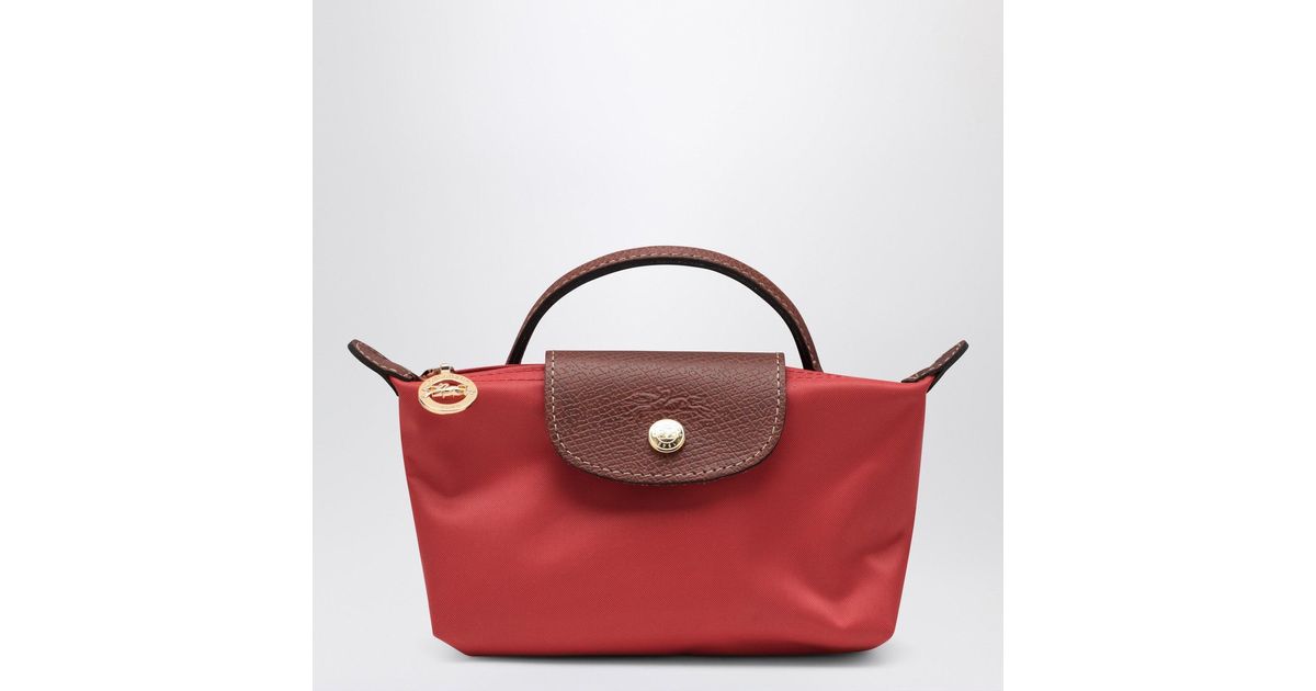 Longchamp Le Pliage Original Tomato Clutch Bag in Red | Lyst