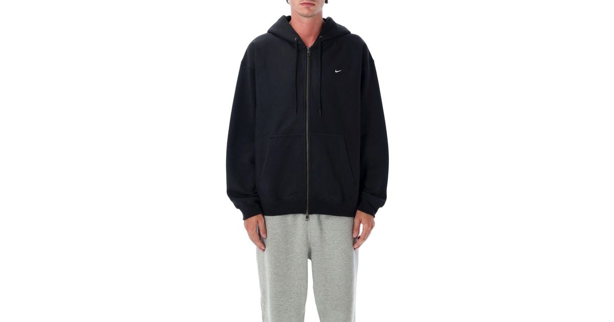 Nike Solo Swoosh Zip Fleece Hoodie in Blue | Lyst Canada