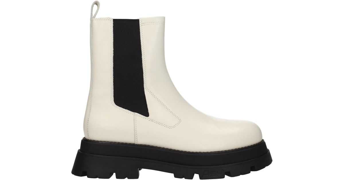 Ash Leather Boots/Ivory in Black for Men | Lyst