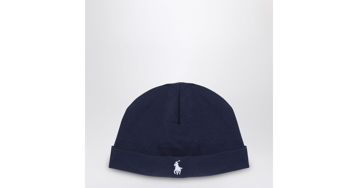 Polo Ralph Lauren Bleu Cotton Bonnet With Logo in Blue | Lyst UK