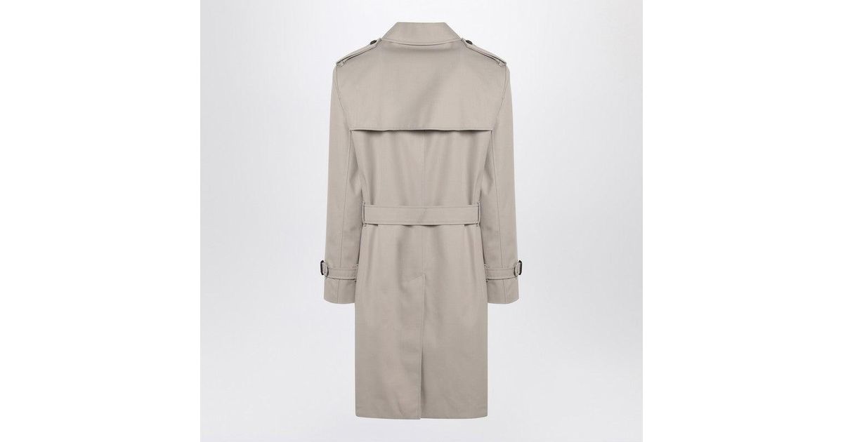 Burberry Heron Coloured Cotton Trench Coat in Natural for Men | Lyst