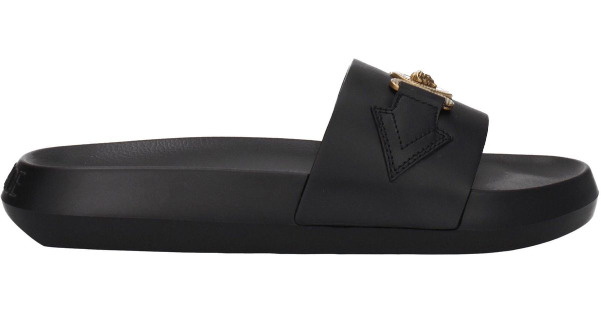 Versace Slippers And Hooves Medusa Biggie Skin in Black for Men | Lyst