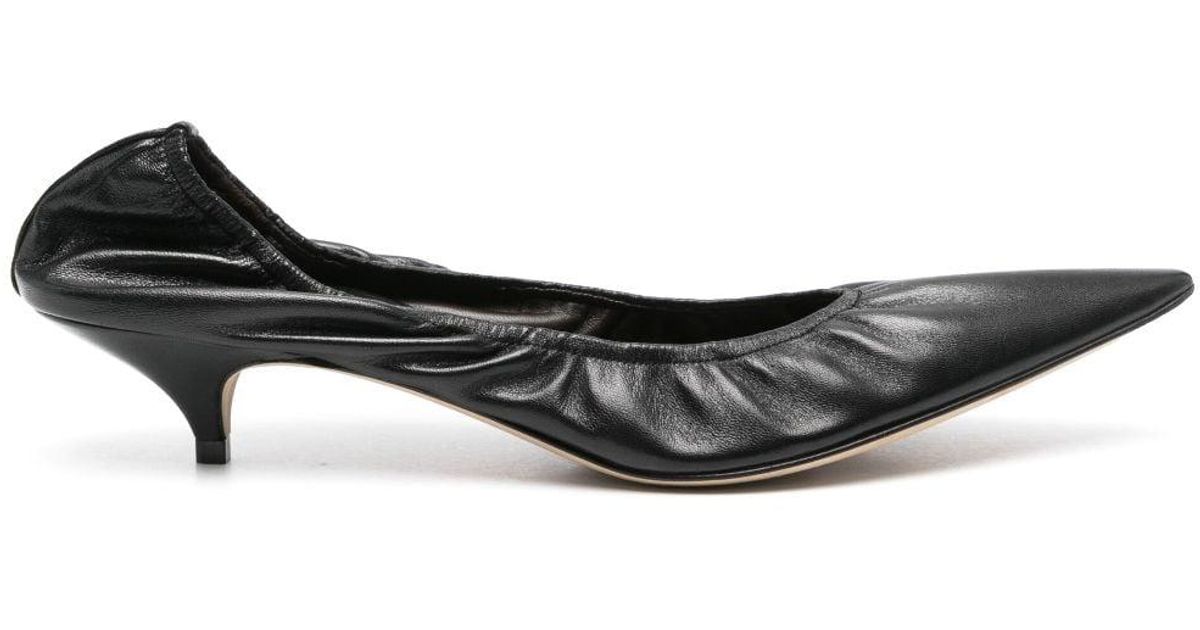 The Row Uxor Leather Pumps in Black | Lyst