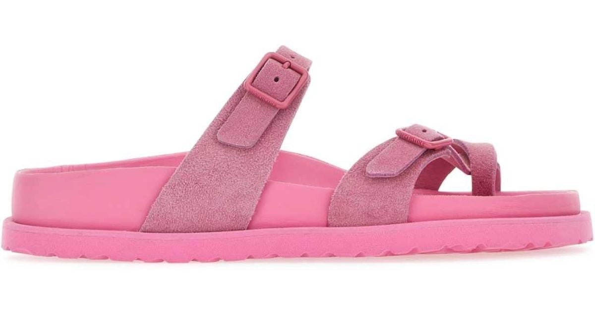 Birkenstock Suede Mayari Avantgarde Slippers in Pink for Men | Lyst