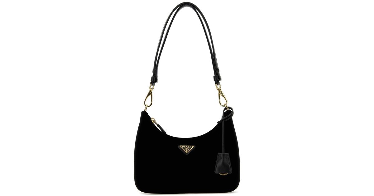 Prada Velvet Mini Re Edition Shoulder Bag in Black for Men | Lyst UK