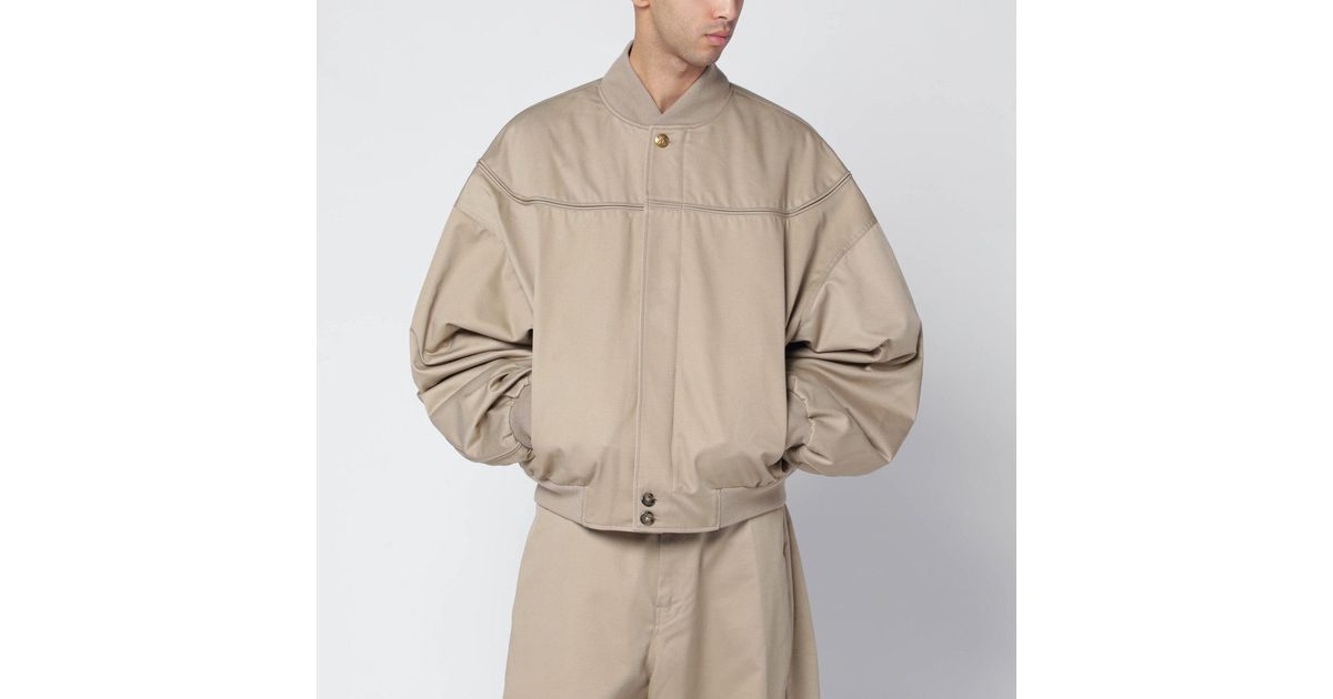 Willy Chavarria Gas Station Cotton Blend Bomber Jacket in Natural for ...