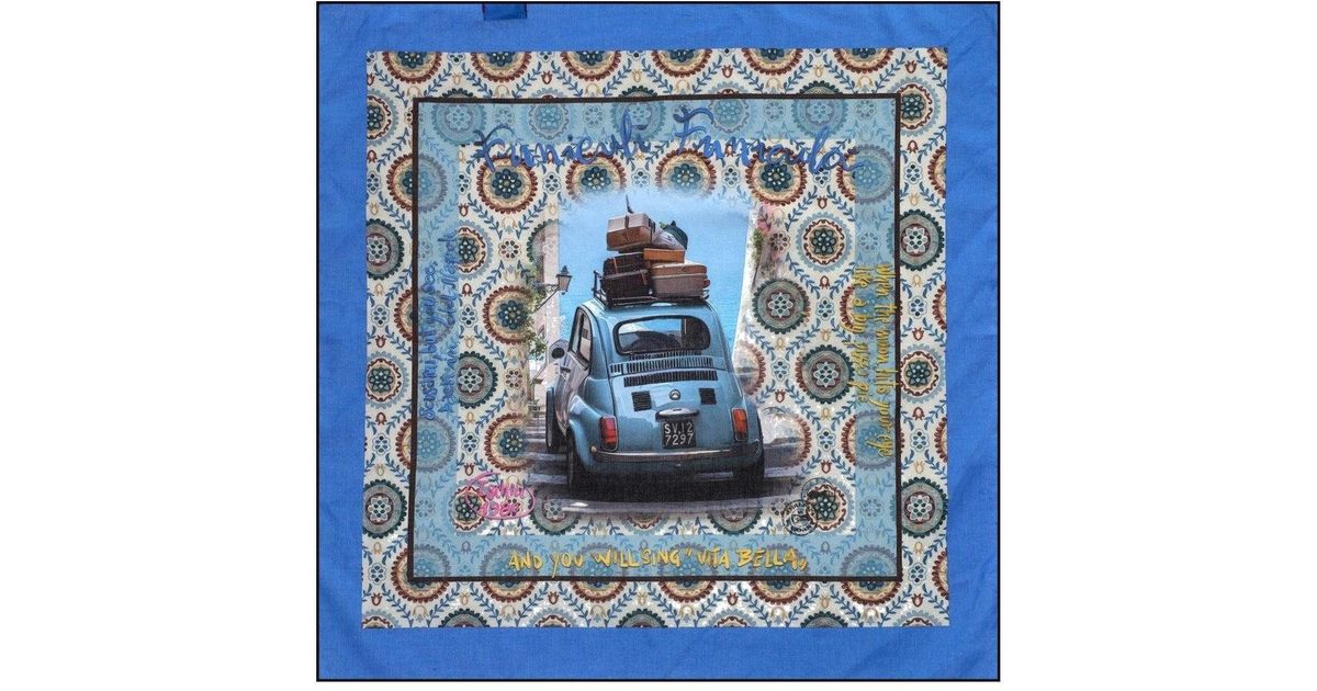 Bob Lego Printed Foulard Scarf in Blue for Men | Lyst UK