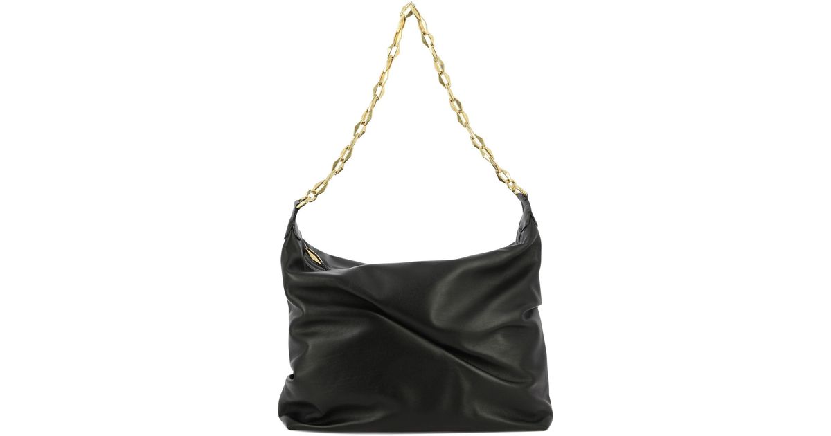 Jimmy Choo Diamond Soft Hobo M Shoulder Bag In Black Lyst