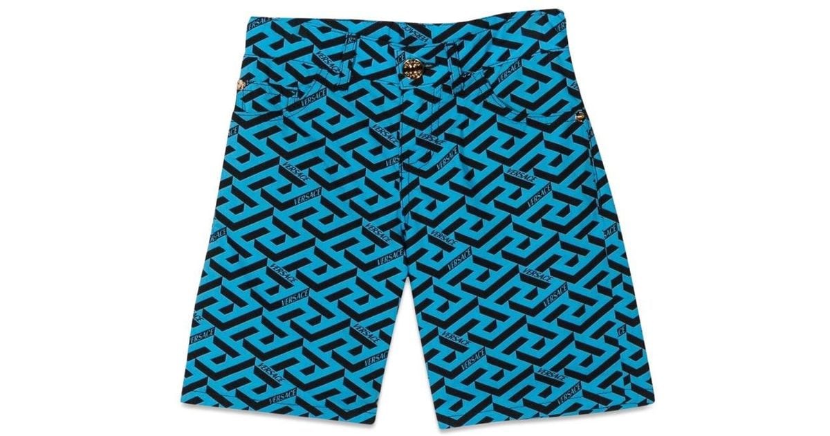 Versace Short in Blue | Lyst UK