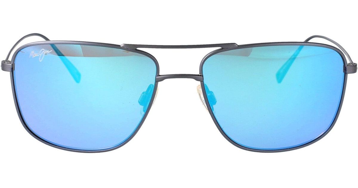 Maui Jim Aviator Sunglasses B887 03 03 in Blue | Lyst