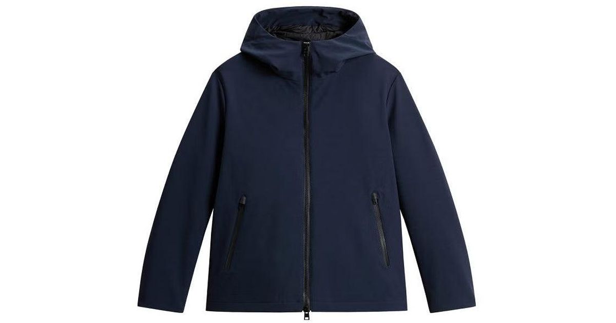 Woolrich Soft Shell Pacific Jacket in Blue | Lyst UK