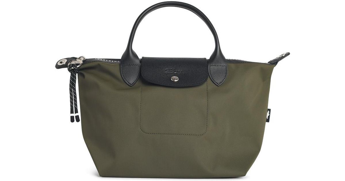 Longchamp Khaki Tela S Le Pliage Energy Handle Bag in Green | Lyst