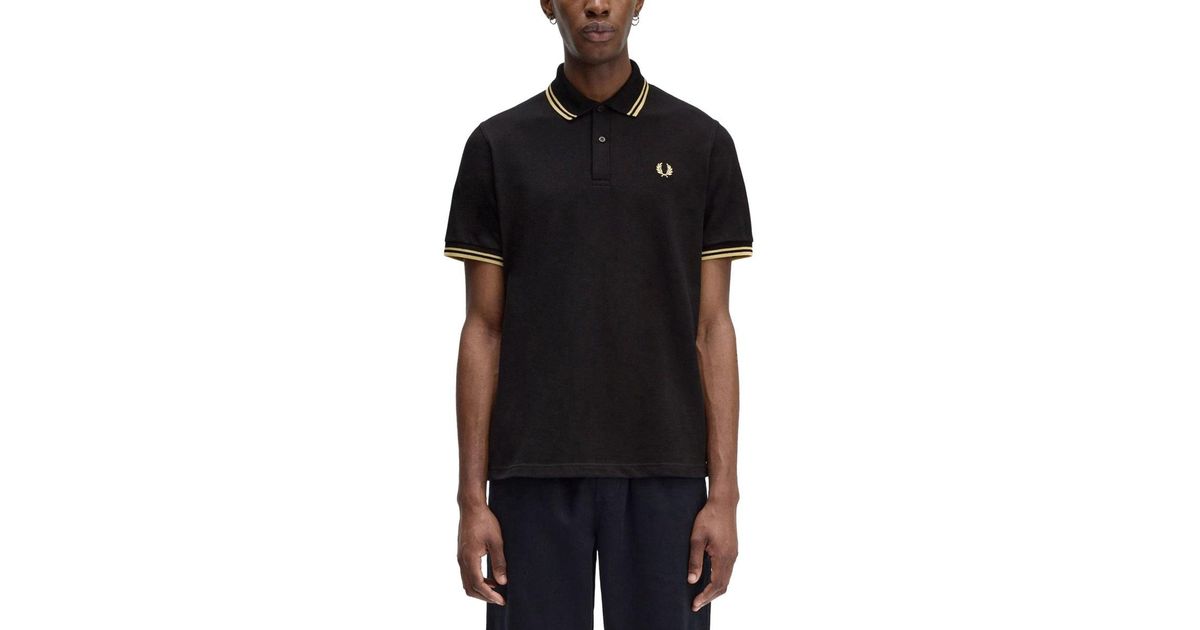 Fred Perry M12" Polo Shirt in Black | Lyst UK
