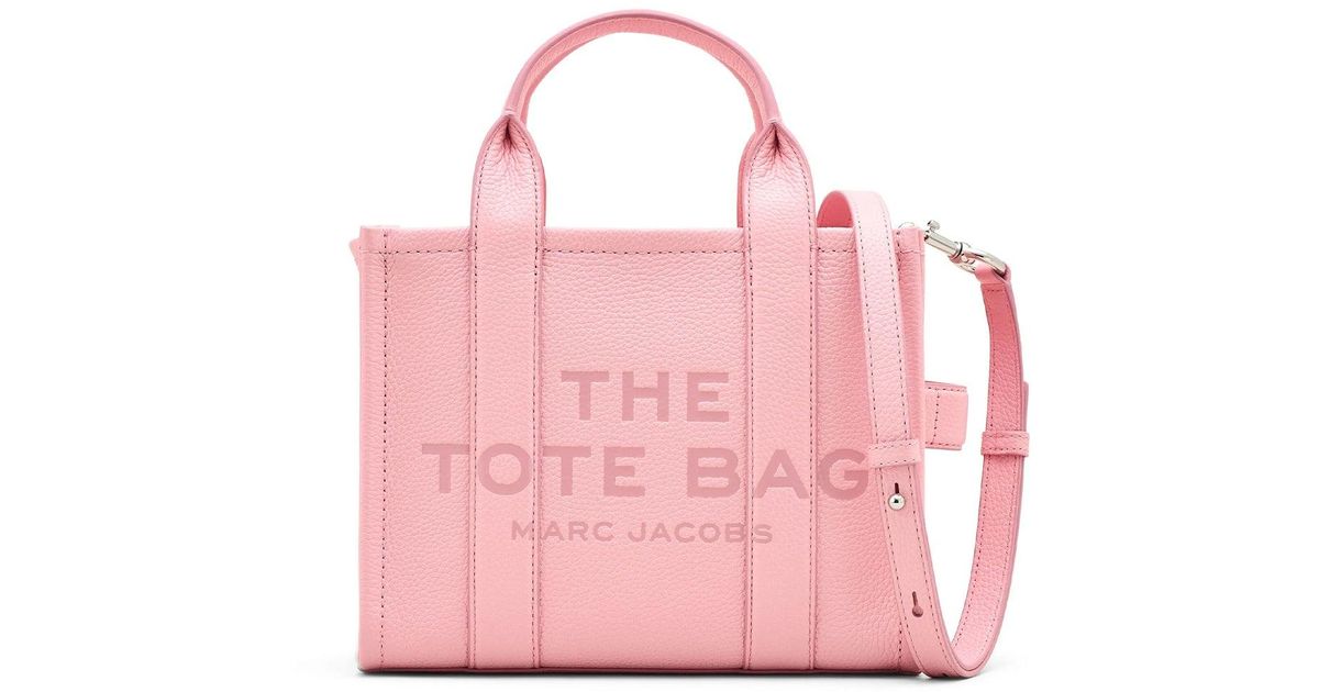 Marc Jacobs The Leather Small Tote Bag Ribbon in Pink | Lyst