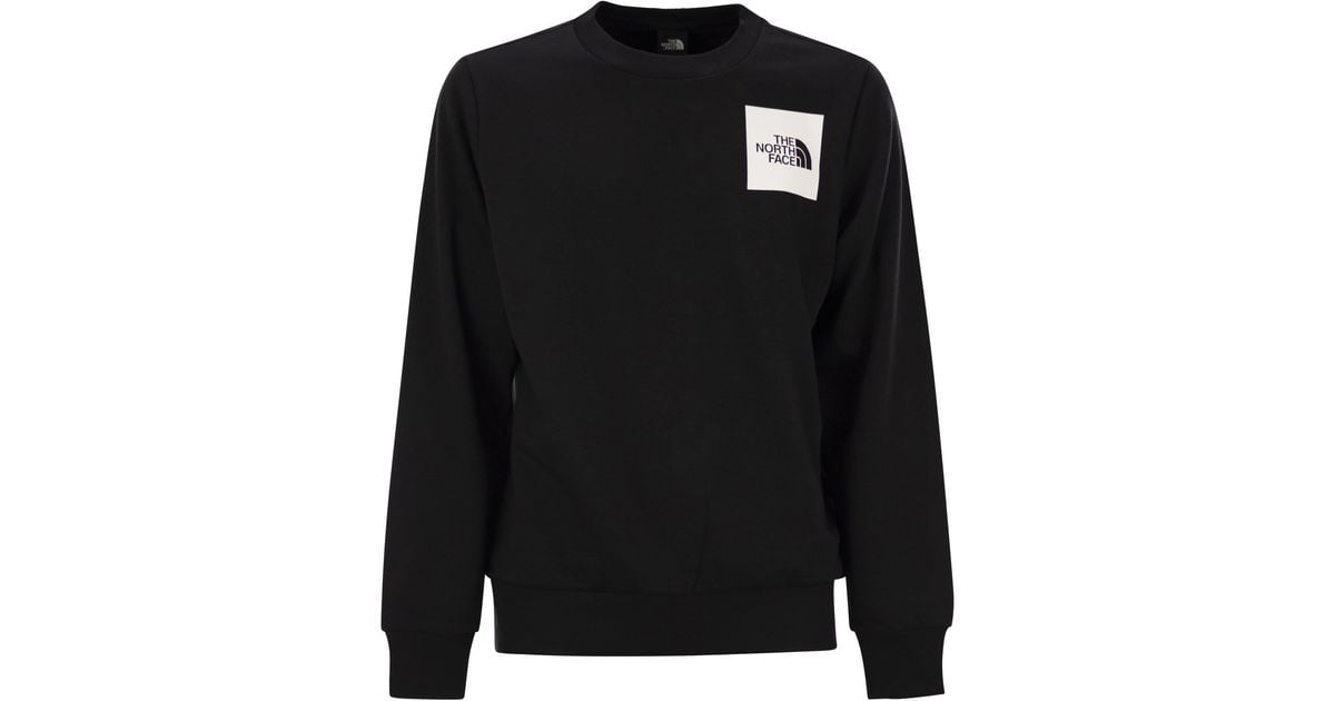 The North Face Fine Crew Neck Sweatshirt With Logo in Black for Men ...