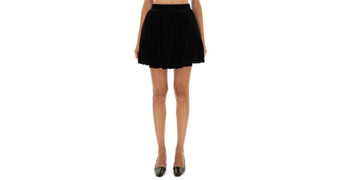 Patou Mini Bloomer Effect Skirt in Black | Lyst UK