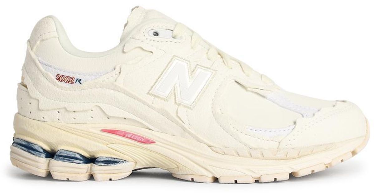 New Balance '2002 R' Ivory Fabric Sneakers in White | Lyst UK