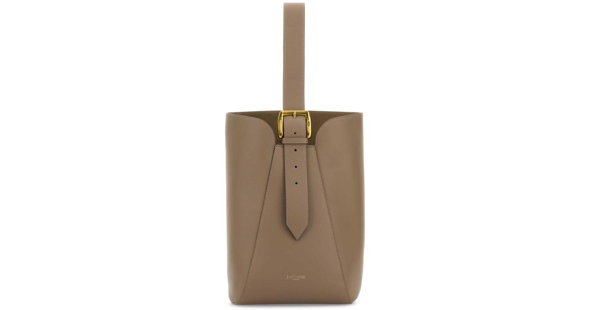 J&m Davidson Cappuccino Leather Quiver Bucket Bag in Natural | Lyst
