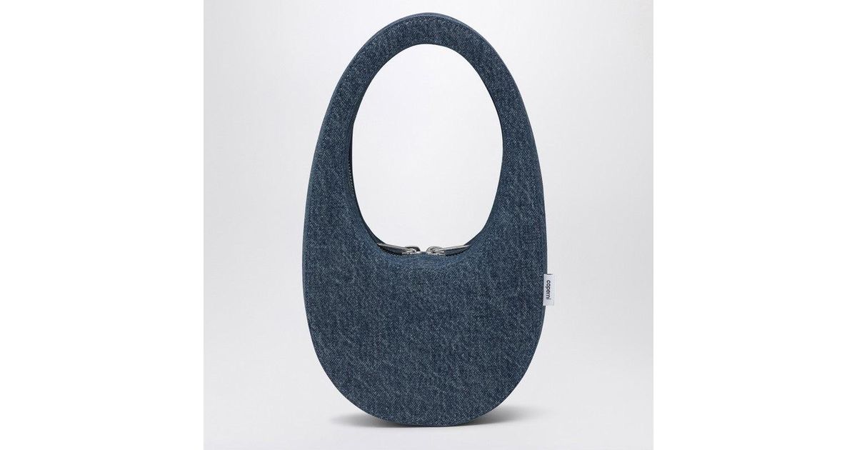 Coperni Mini Denim Swipe Bag in Blue | Lyst