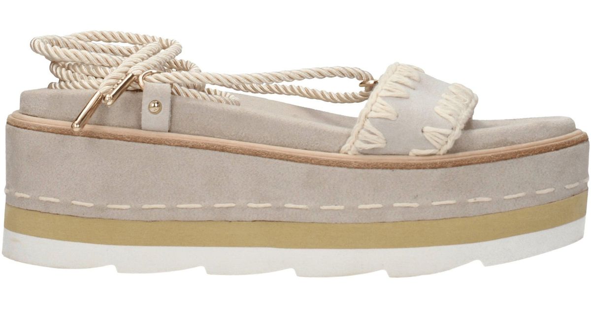 Mou Sandals Suede/Light in Natural for Men | Lyst