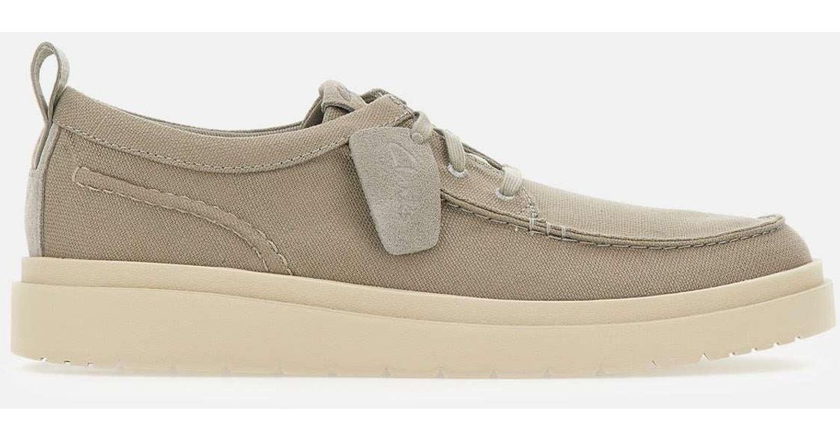 Clarks Polden Moc Taupe Lace Up Shoes in Gray for Men | Lyst