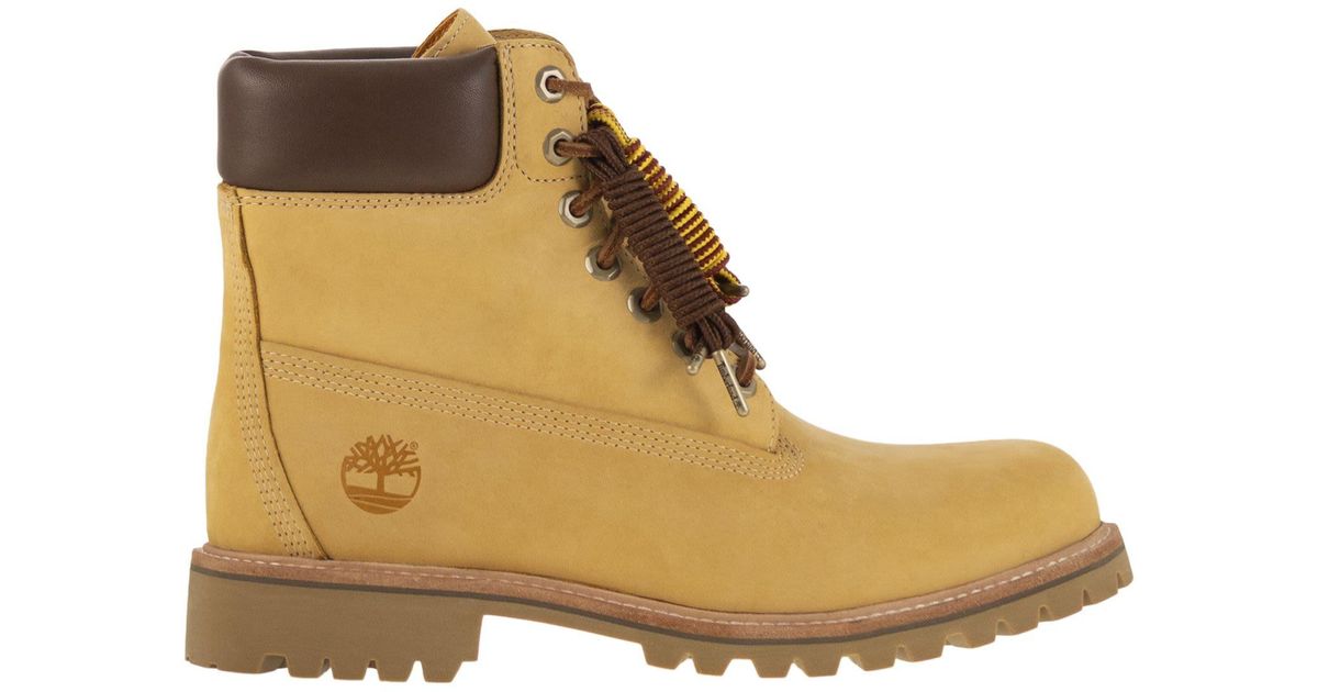 Timberland Luxe Mid Lace Waterproof Leather Ankle Boot in Brown | Lyst UK