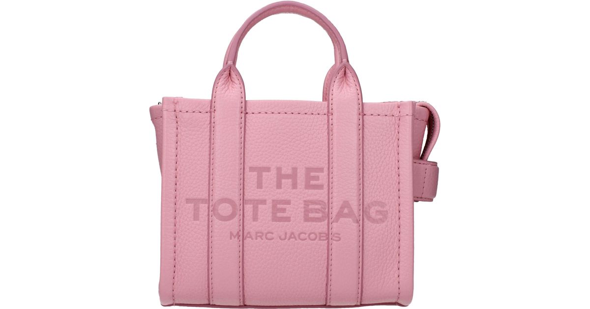 Marc Jacobs Hand Bags The Tote Leather/Ribbon in Pink | Lyst
