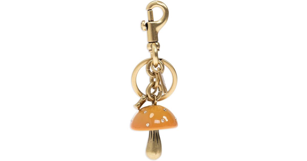 COACH Mushroom Bag Charm Keyrings in Metallic | Lyst UK