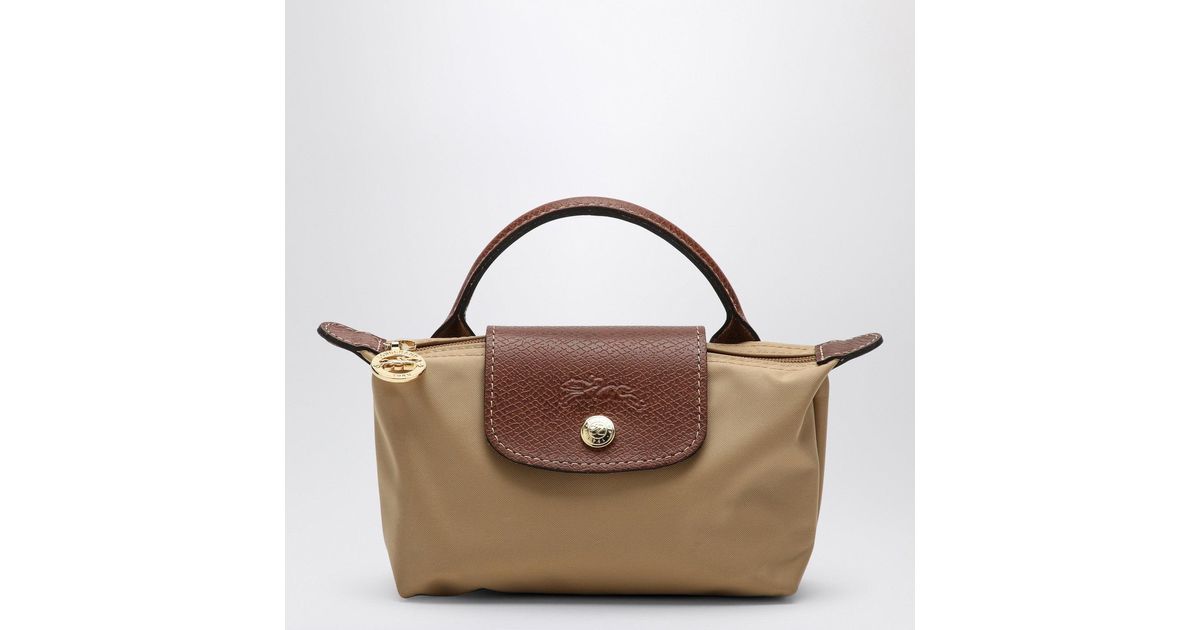 Longchamp Le Pliage Original Fawn-Coloured Clutch Bag in Brown | Lyst
