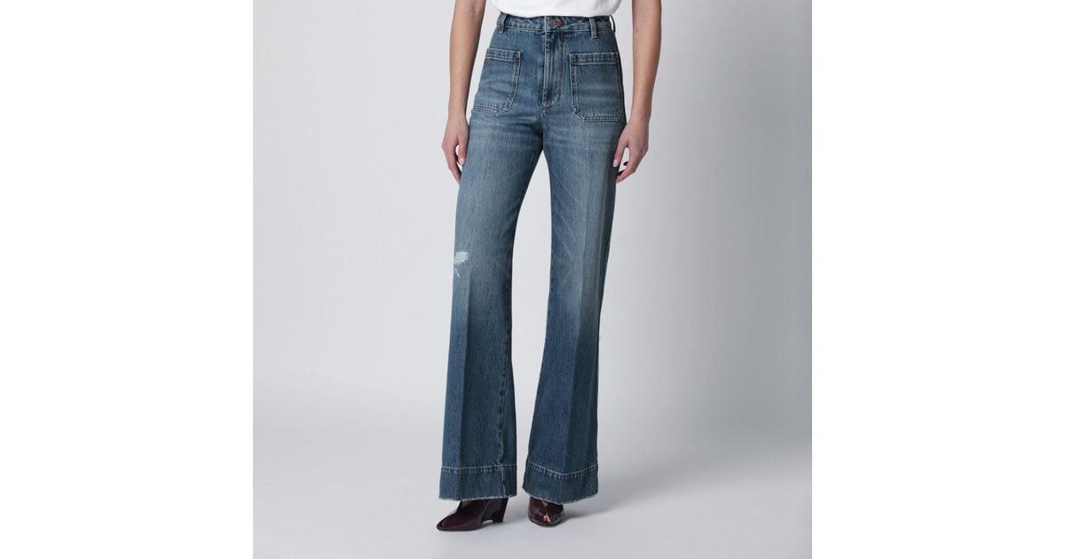 Victoria Beckham New Alina Jeans in Blue | Lyst UK