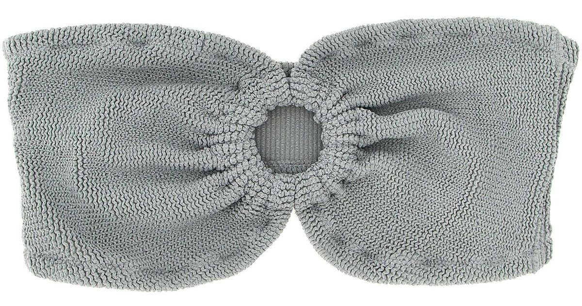 Mc2 Saint Barth 'Yulia' Bikini Top in Gray | Lyst