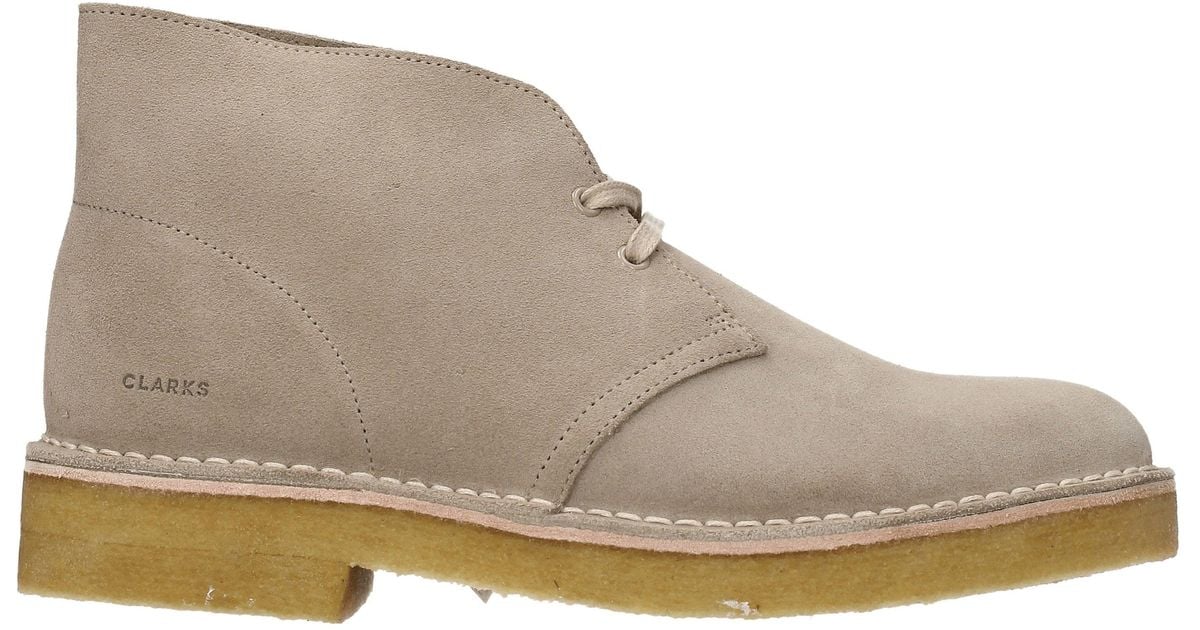 Clarks Boots Suede/Sand in Gray for Men | Lyst