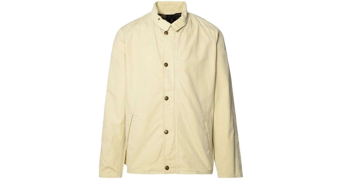 Barbour 'Tracker' Ivory Cotton Jacket in Natural for Men | Lyst