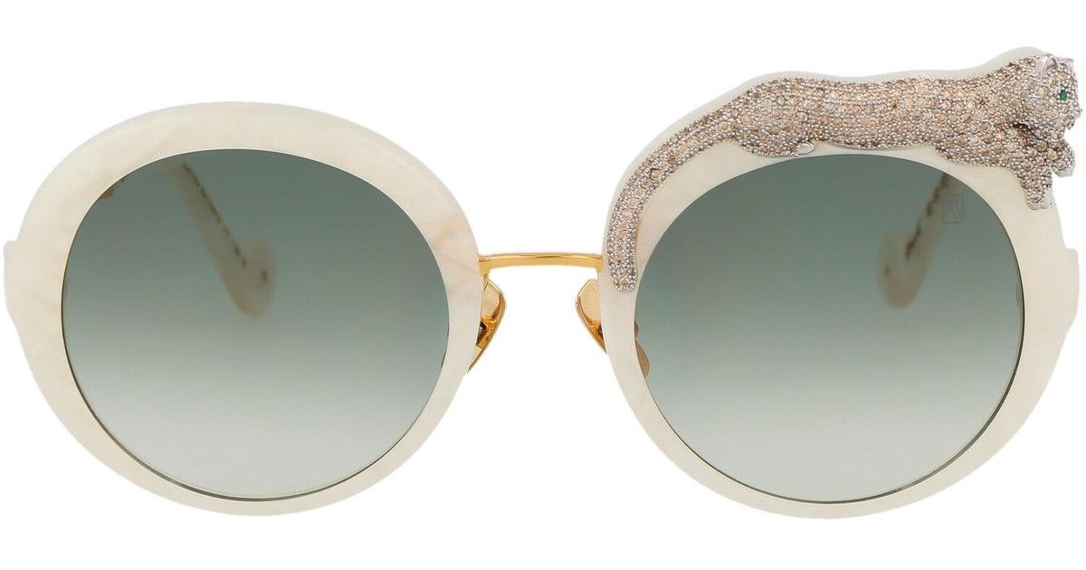 Anna Karin Karlsson Sunglasses Rose Et La Roue Crystal 08 in Green ...