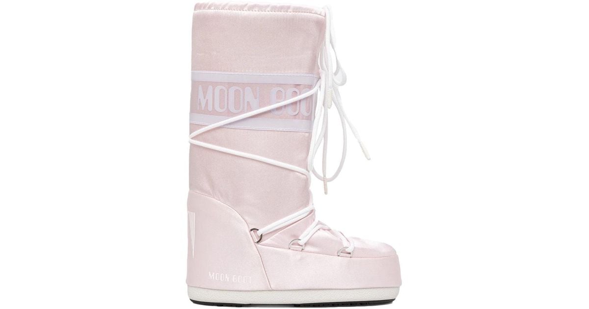 Moon Boot "Icon Pearly" Boots in Pink | Lyst UK