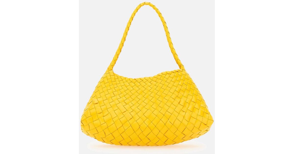 Dragon Diffusion Leather Half Moon Handbag in Yellow | Lyst