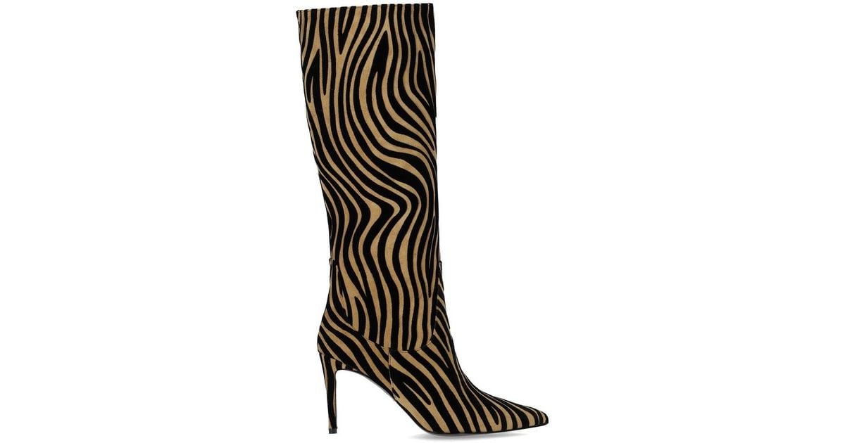 NCUB Bit Zebra Print High Boot in Black | Lyst