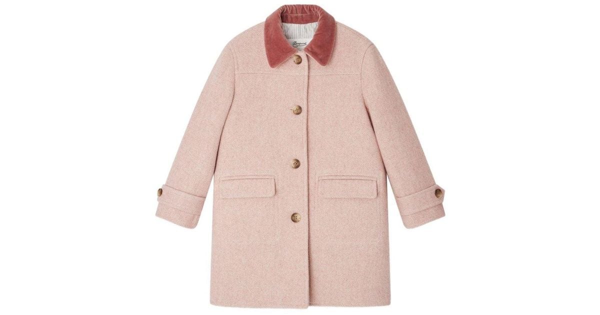Bonpoint Coat With Buttons in Pink | Lyst UK