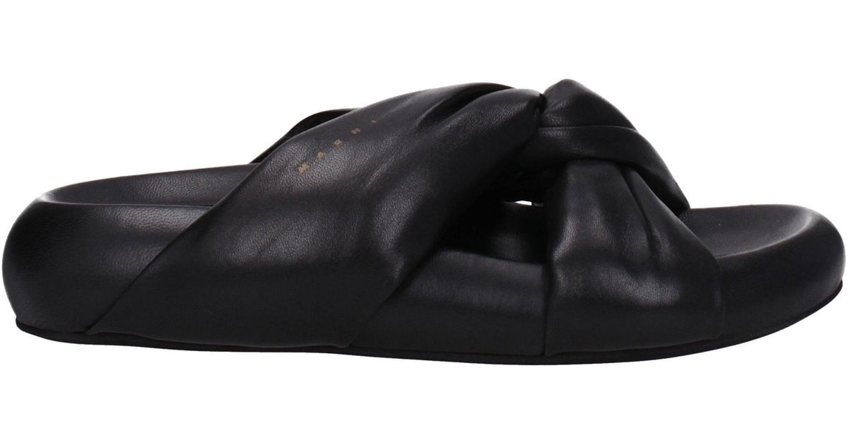 Marni Slippers And Hooves Bubble Leather in Black for Men | Lyst