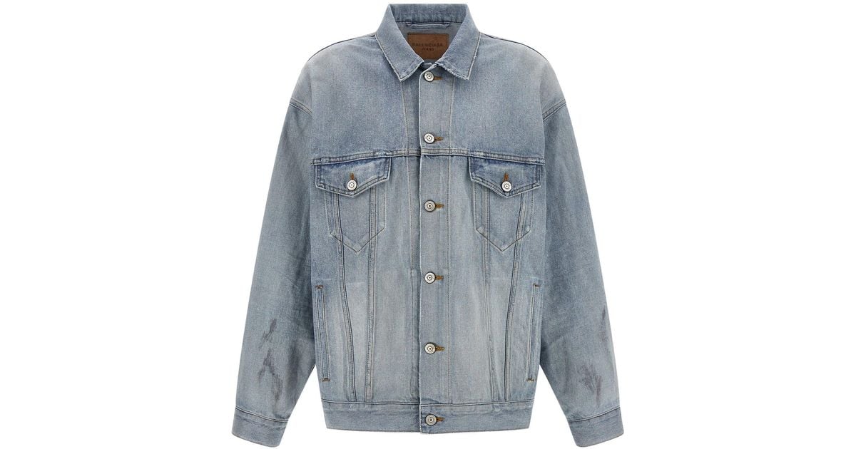Balenciaga 'Masking Tape' Jacket in Blue | Lyst UK