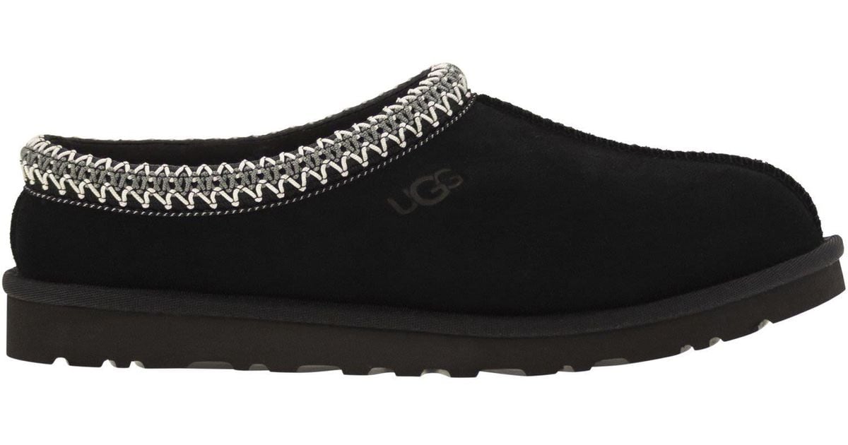 UGG Tasman Suede Sabot in Black for Men | Lyst
