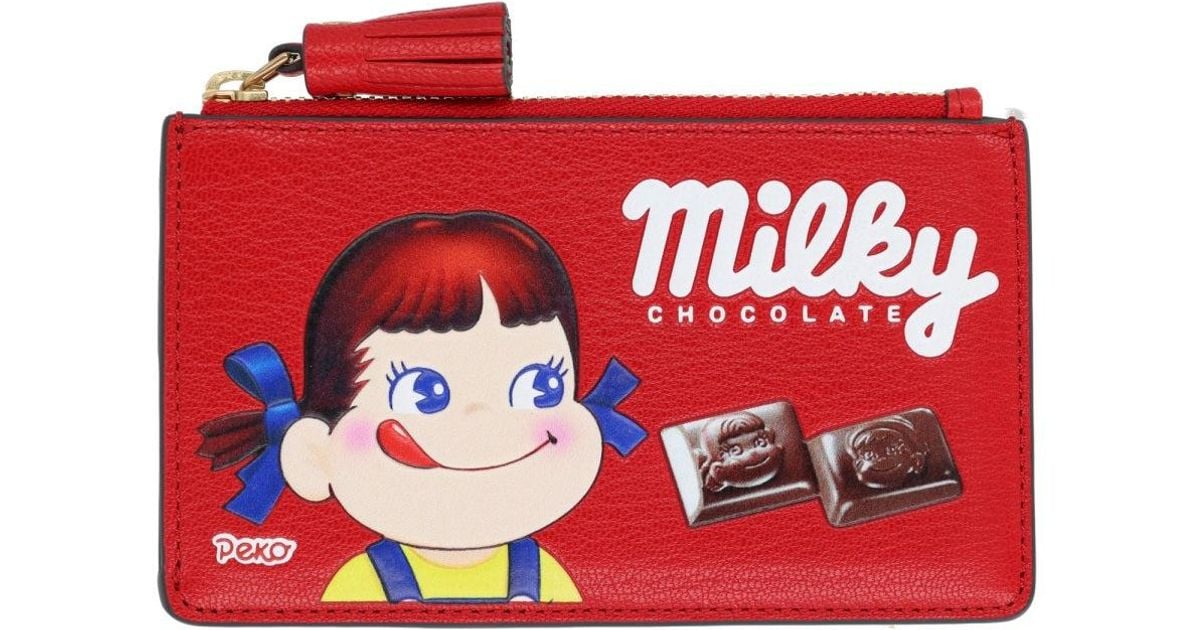 Anya Hindmarch Card Holder "Milky" in Red | Lyst UK