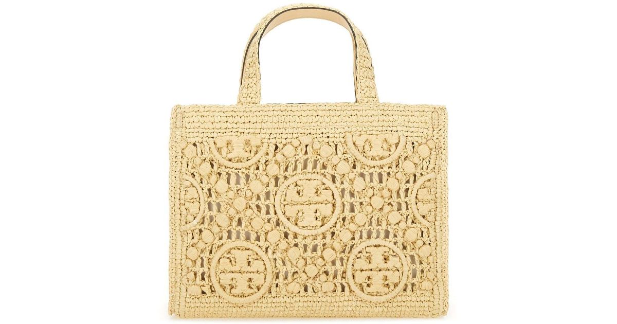 Tory Burch T Monogram Tote Bag in Metallic | Lyst