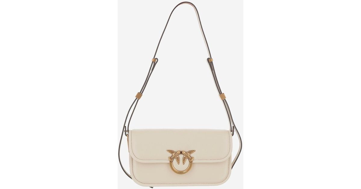 Pinko Love Bag Box Shoulder Bag in Natural | Lyst UK