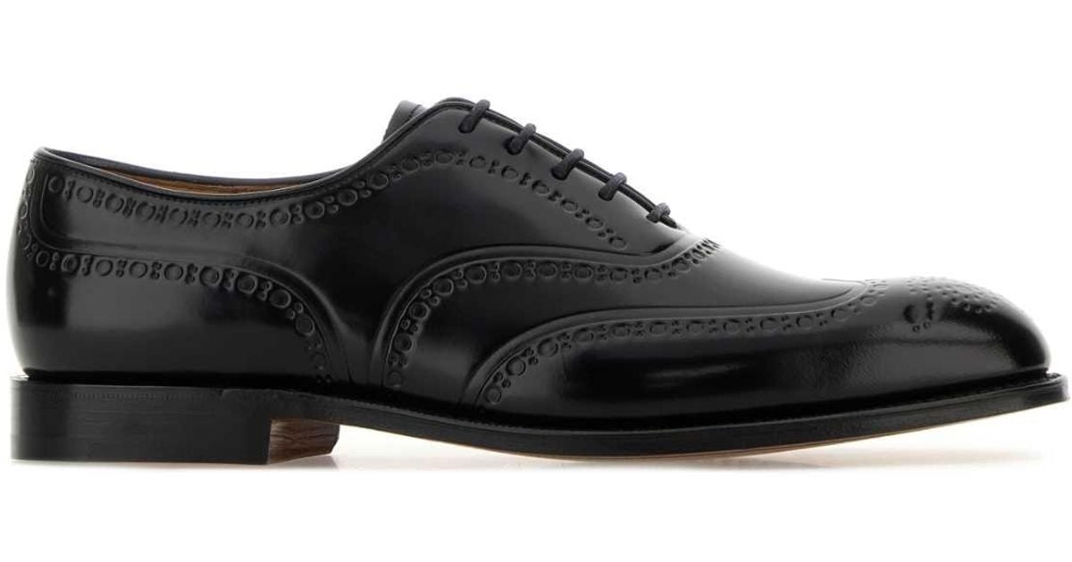 Church's Leather Chetwynd Lace Up Shoes in Black | Lyst UK