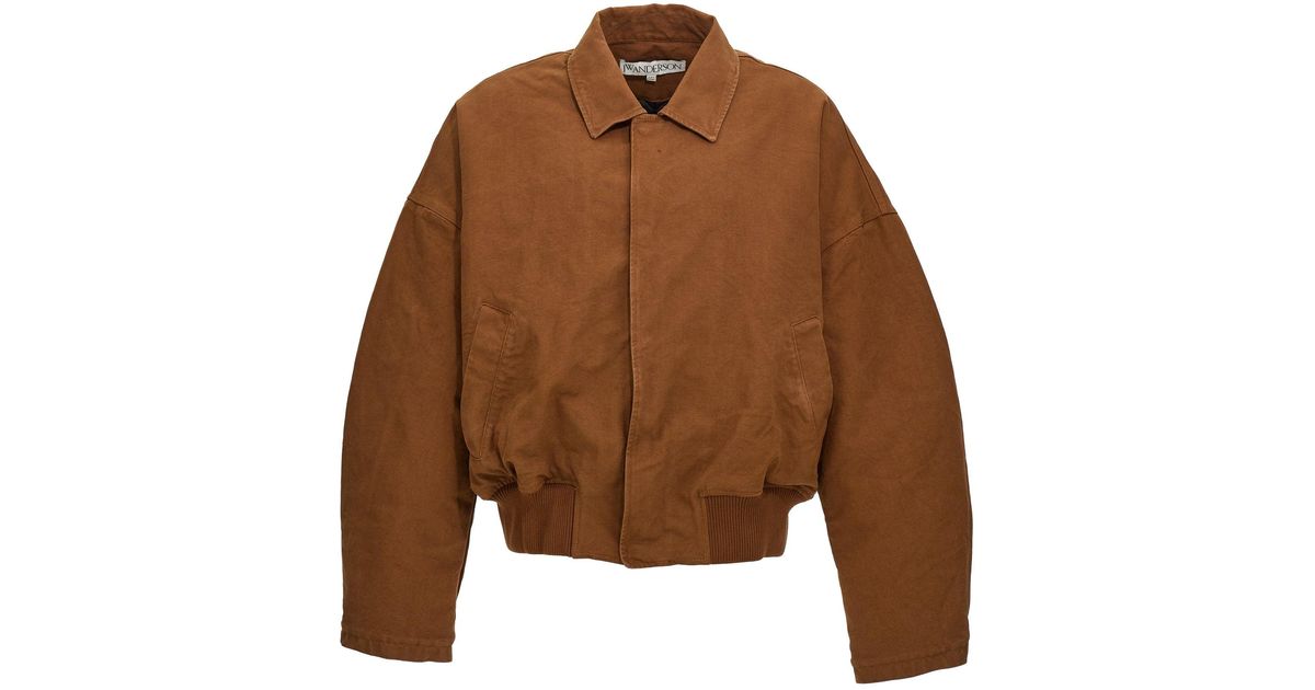 JW Anderson Canvas Blouson Jacket Casual Jackets, Parka in Brown for Men | Lyst