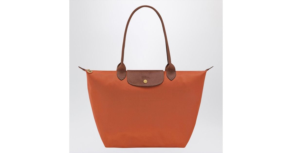 Longchamp Brick-Coloured Le Pliage Original L Bag | Lyst Australia
