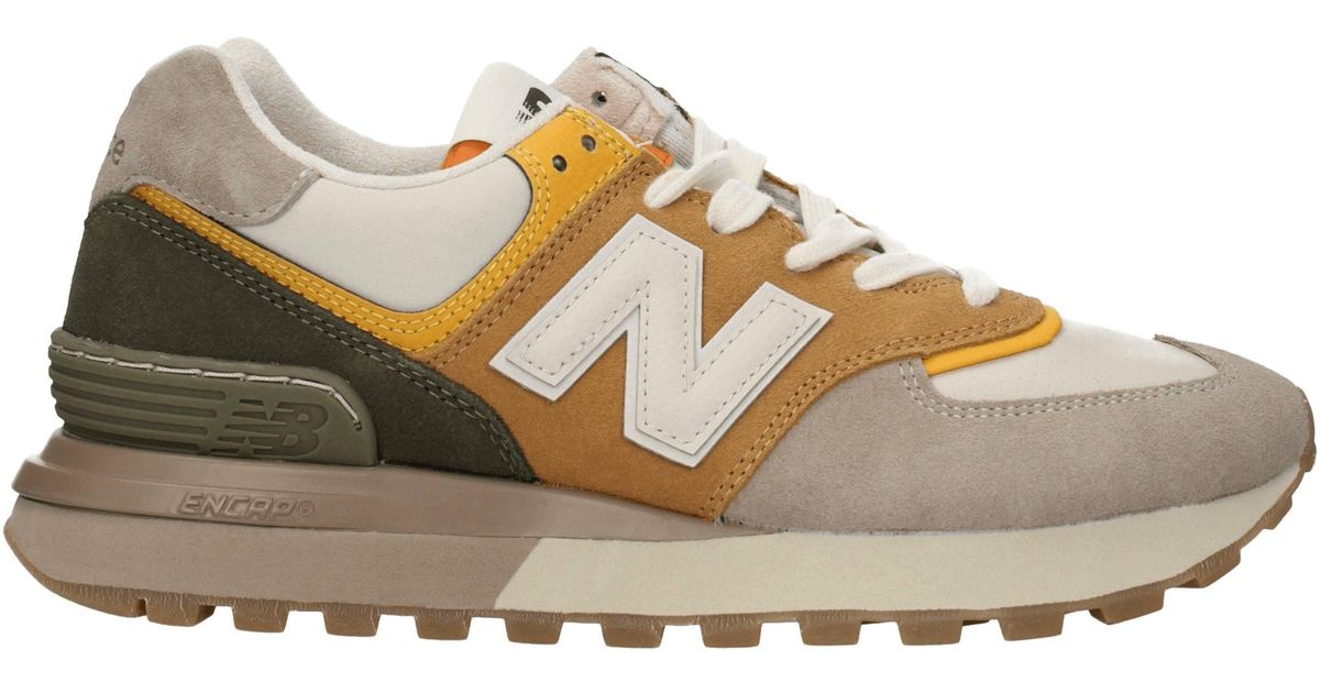 New Balance Sneakers 574 Suede/Mustard in Natural for Men | Lyst